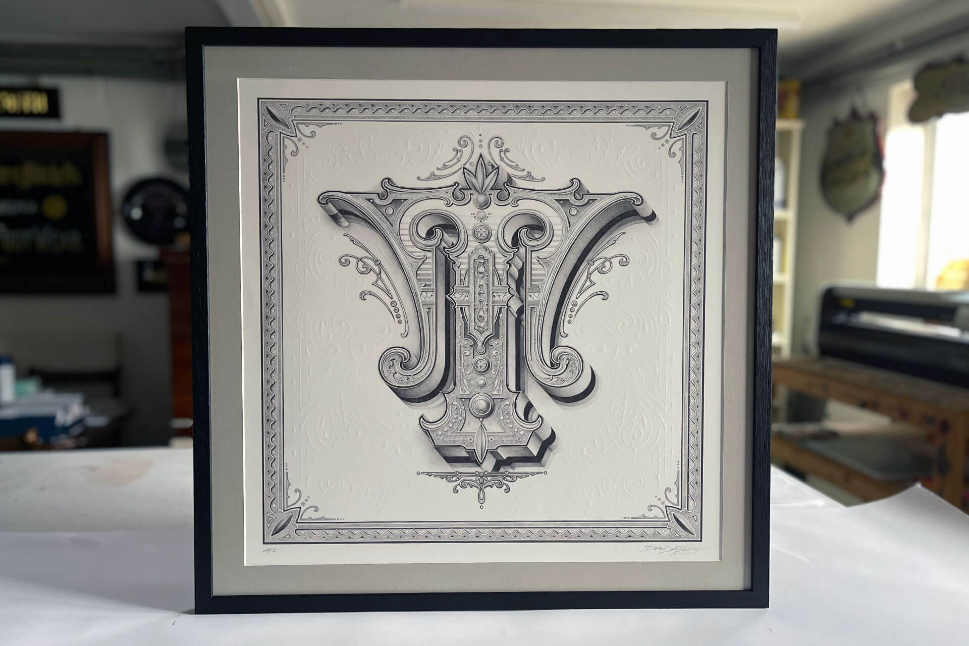 How I made the letter T print - David Smith - Traditional Ornamental ...